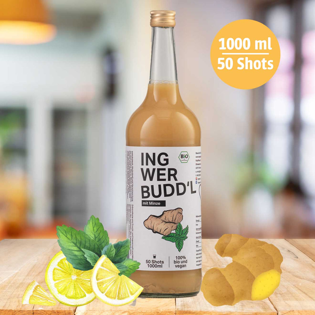 Ingwer Buddl, Ingwersaft ohne Zusatzstoffe, Frisch gepresst