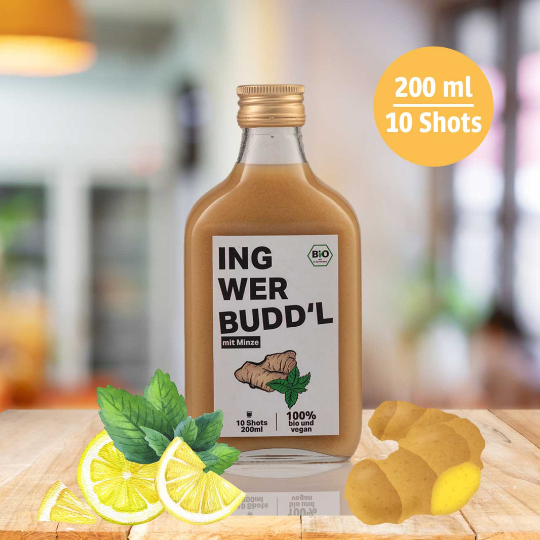 Ingwer Buddl, Ingwersaft ohne Zusatzstoffe, Frisch gepresst