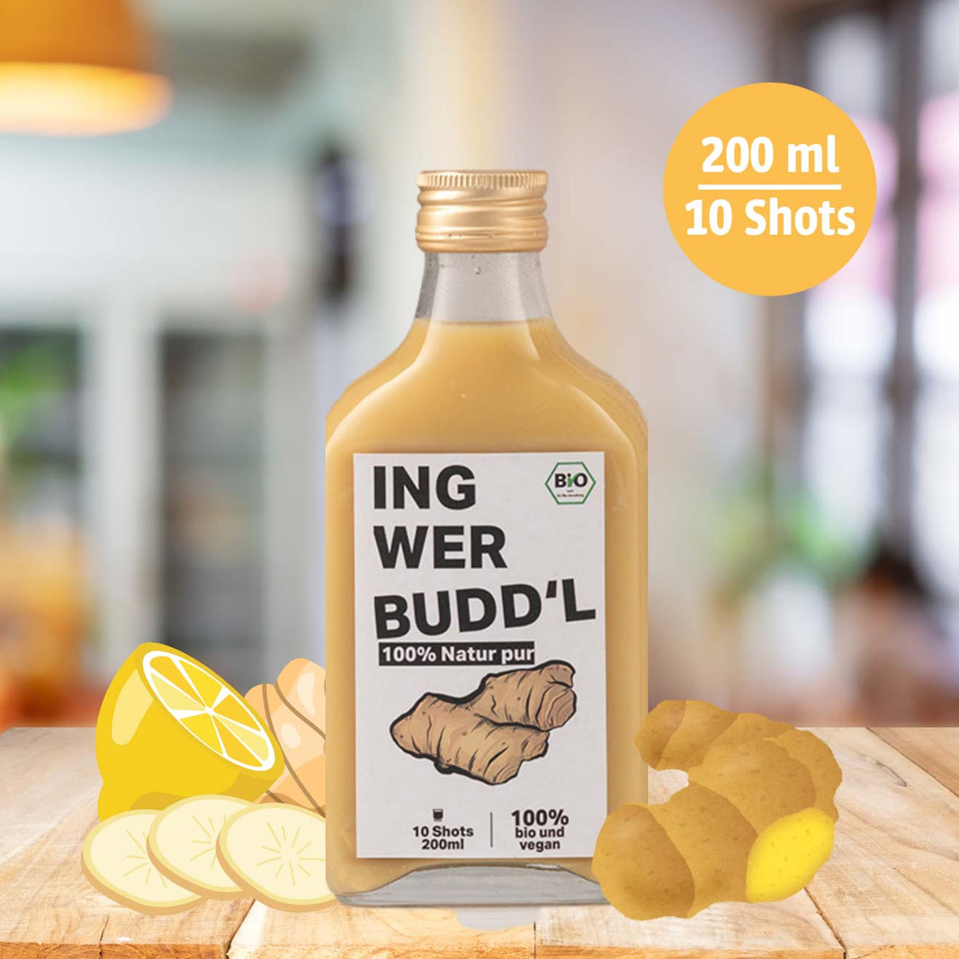 Ingwer Buddl, Ingwersaft ohne Zusatzstoffe, Frisch gepresst